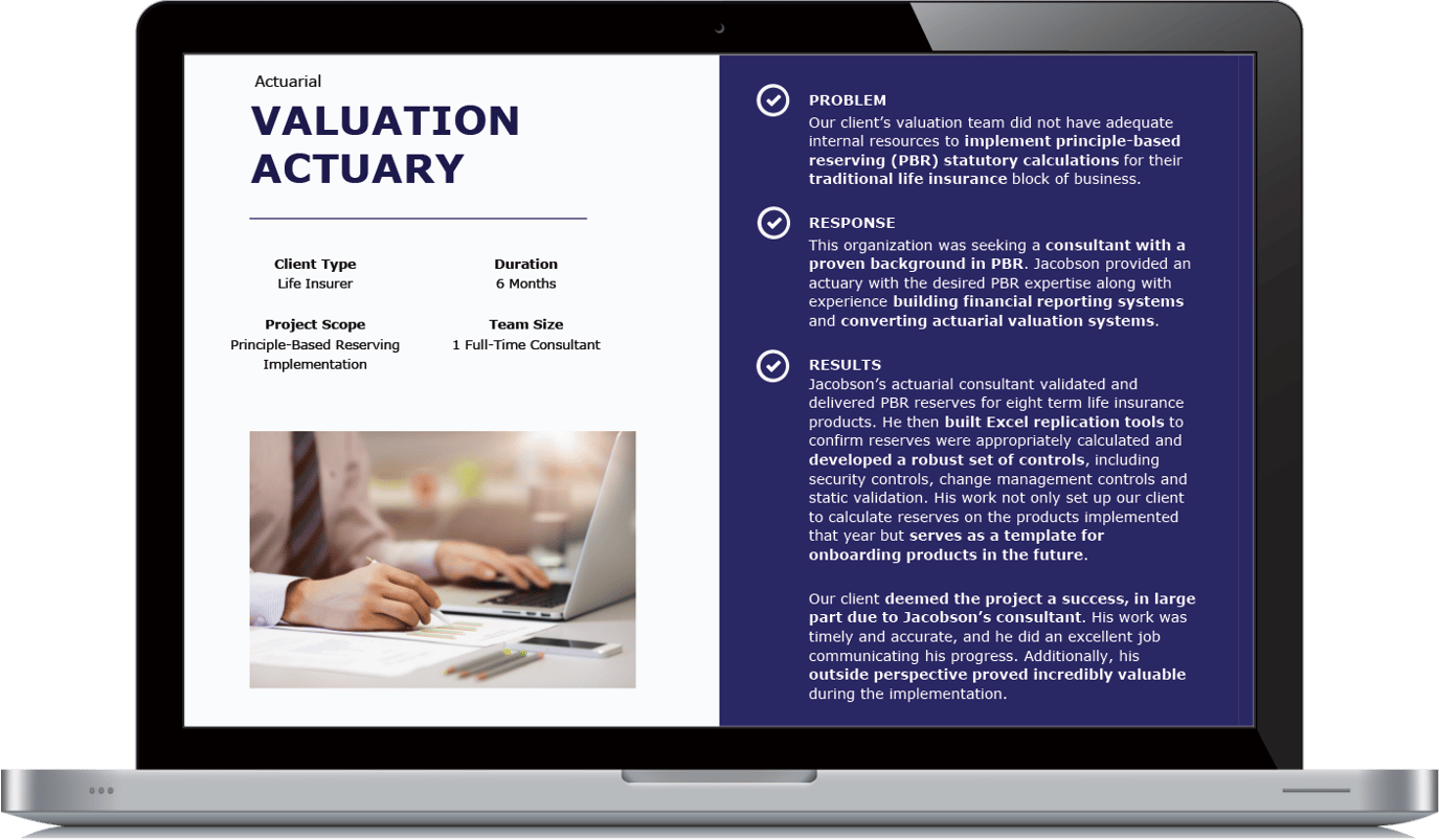 Valuation Actuary | Case Study Download